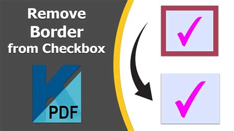 How To Remove Border From Checkbox In Pdf Using Kofax Power Pdf Happy