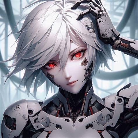 White Haired Cyborg R Aiart
