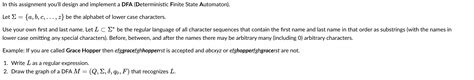 In ﻿this Assignment Youll Design And Implement A Dfa