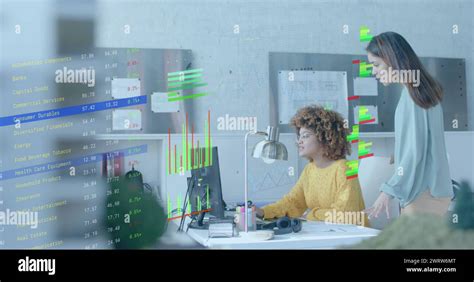 Data Processing On Interface Over Diverse Female Colleagues Discussing