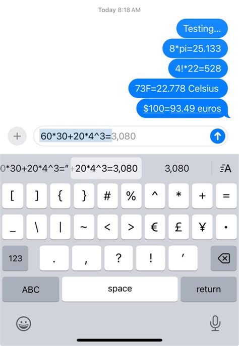 PSA IOS Can Do Math Anywhere Using The Keyboard