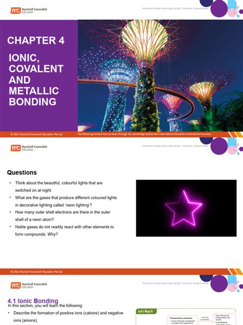 Mce Igcse Chemistry Ppt C04 Pdf Ion Ionic Bonding