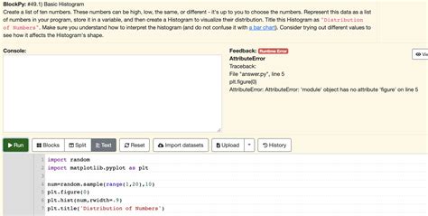Solved Blockpy 491 Basic Histogram Create A List Of Ten
