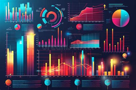 Illustration Of Business Data Graph Analysis Business Concepts Stock