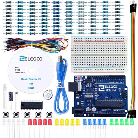 ♥elegoo Uno Project Basic Starter Kit With Tutorial And Uno R3 Compatible With Arduino Ide