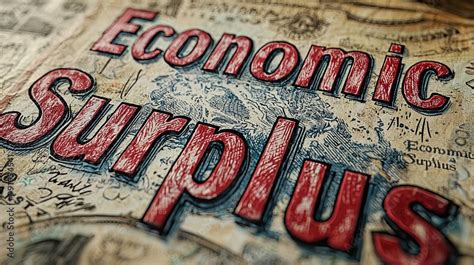 The Phrase Economic Surplus Is Visually Represented Atop A Background