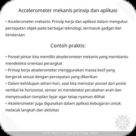 Accelerometer Mekanis Prinsip Dan Aplikasi