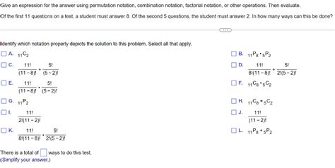 solved give an expression for the answer using permutation