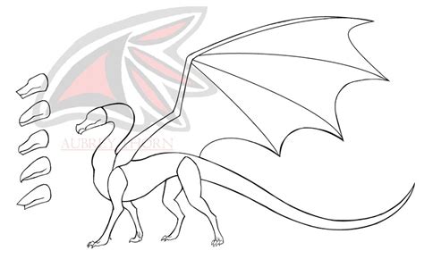 Dragon Drawing Base Template Etsy