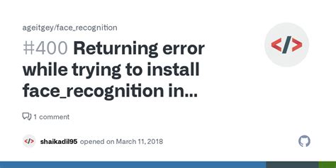 Returning Error While Trying To Install Facerecognition In Docker Container · Issue 400