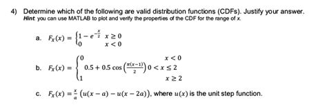 determine which of the following are valid distribution functions cdfs
