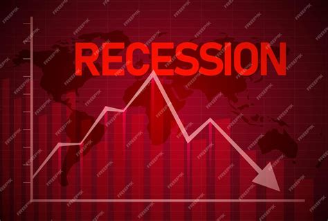 Premium Vector Recession Background Worldwide Graph Showing Decrease In Recession Headline