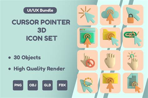 Premium Cursor Pointer D Illustration Pack From User Interface D Illustrations