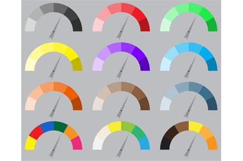 Indicator Bright Color Set With Pointer Needle By 09910190 Thehungryjpeg