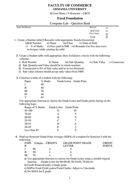 Bcom V Sem Honsqb 22 Excel Foundation Faculty Of Commerce Osmania