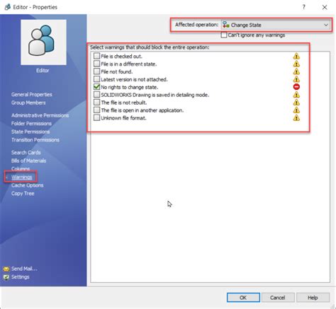 Disabling Warning Blocks In Solidworks Pdm