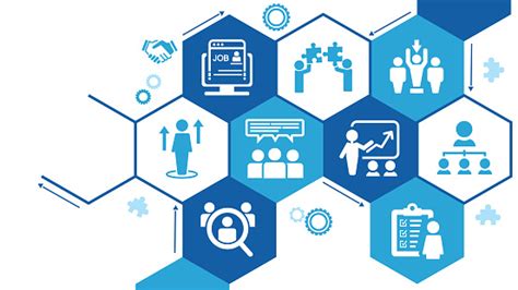 Ilustrasi Vektor Sdm Atau Sdm Dan Rekrutmen Konsep Dengan Ikon Yang