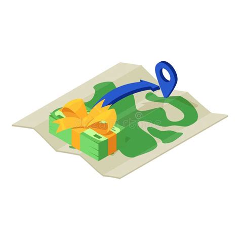 International Remittance Icon Isometric Vector World Map Point And