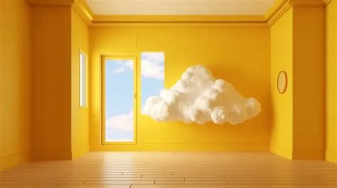 구름 3d 시각화가 있는 노란색 방 3d 하늘 구름 3d 흐린 하늘 배경 일러스트 및 사진 무료 다운로드 Pngtree