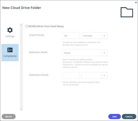 Folder Worm Compliance Ctera Vault
