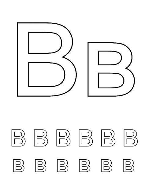 Letter B Coloring Pages Coloringlib