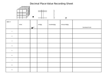 Decimal Place Value Models By Kristen Allen Teachers Pay Teachers