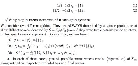 solved 1 2 1 2 1 single spin measurements of a two spin