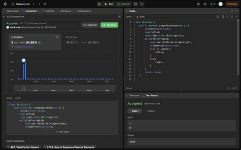 Day30 Dsachallenge Consistency Leetcode633 Sumofsquarenumbers Math Twopointers Finalday