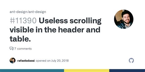Useless Scrolling Visible In The Header And Table Issue Ant Design Ant Design Github