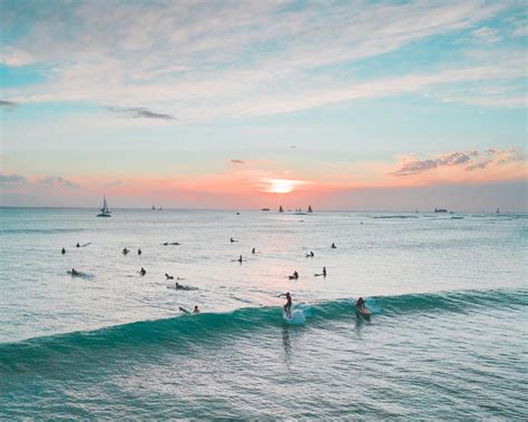 그룹 활동 드론으로 찍은 사진 떠 있는 레저 레크리에이션 맑은 날 맑은 물 모험 스포츠 물 위의 서핑보드 바다