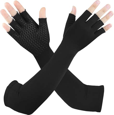 Zuscot Long Copper Compression Arthritis Gloves For Women And Men Medical Arm And Hand