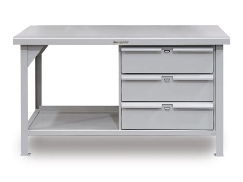 Adjustable Height Shop Table Shelf Master