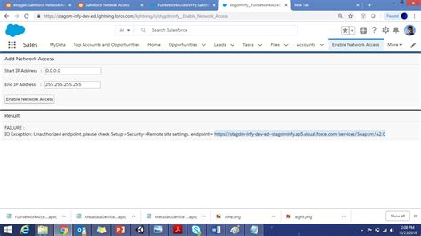 Salesforce Network Access