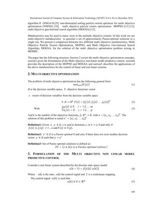 Multi Objective Predictive Control A Solution Using Metaheuristics PDF