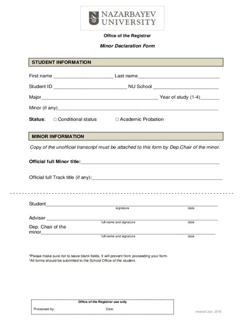 Fillable Online Minor Declaration Form Fax Email Print Pdffiller
