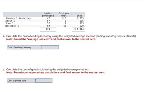 Solved A Calculate The Cost Of Ending Inventory Using The Chegg