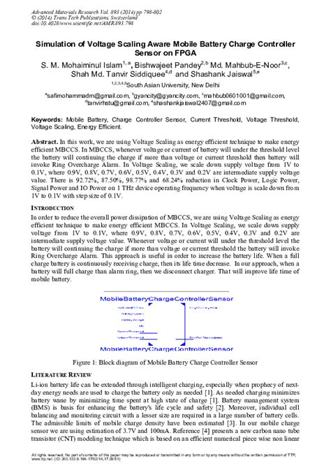 Pdf Simulation Of Voltage Scaling Aware Mobile Battery Charge