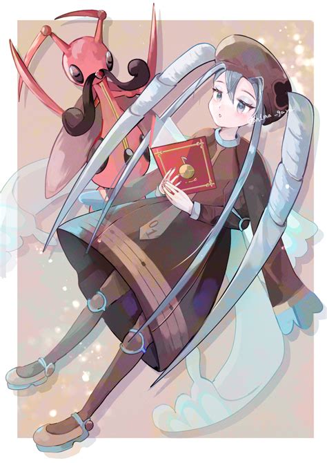 Safebooru 1girl Absurdres Aqua Eyes Aqua Hair Book Brown Dress Brown