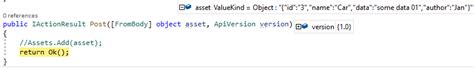 The Model Is Null In Post Method When Api Version Is Not Specified And