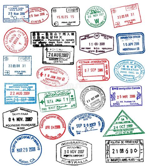 Passport Stamps High Detail Illustration Of Passport Stamps Ad