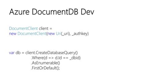 Azure Document Db Ppt