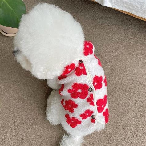 Badu Bg Домашни любимци Агнешко руно Цвете Есен Зимна жилетка Плюшени мечета Котка Шнауцер Малко