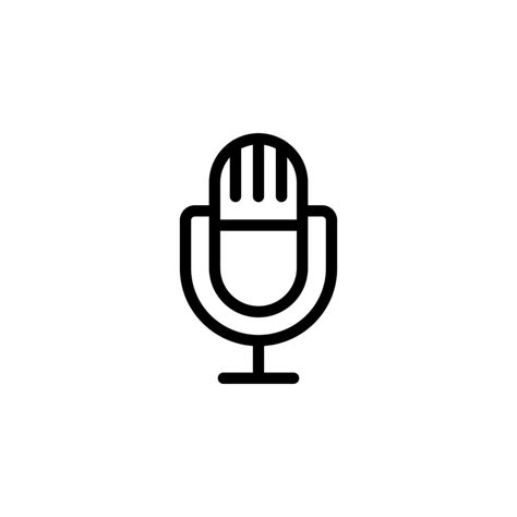 Microphone Icon Isolated On Black Microphone Symbol Suitable For Graphic Design And Websites On