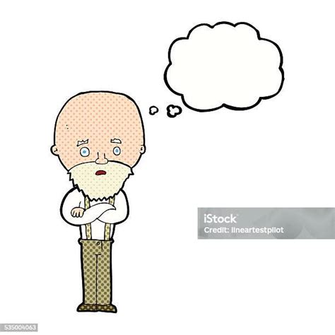 말풍선이 있는 걱정스러움 올드맨 만화 캐릭터 그리기에 대한 스톡 벡터 아트 및 기타 이미지 그리기 낙서 드로잉 남자