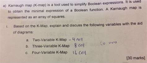Solved A Karnaugh Map K Map Is A Tool Used To Simplify