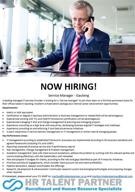 hr talent partner sa on linkedin servicemanager