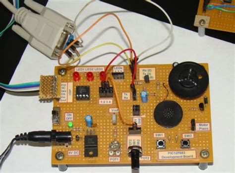 learning board for microchip pic12f683 microcontroller electronics lab