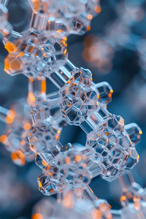 Close Up Of A Stylized Three Dimensional Model Of A Dna Double Helix