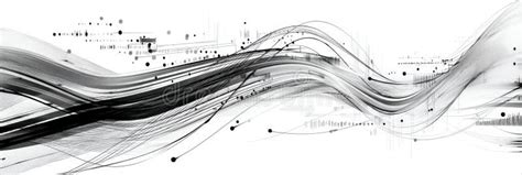 Visual Representation Of A Flowing Abstract 3d Data Stream Against A Clean White Technology