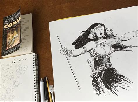 Ink And Pencil Practice From Mark Shultz Conan Illustrations Rsketches